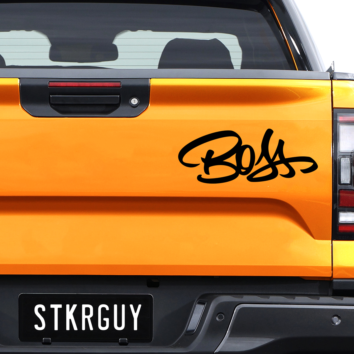 Boss Calligraphy Decal Sticker – The Sticker Guy
