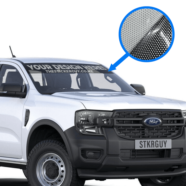 Car Custom Banner Perforated (One Way Vision ) – The Sticker Guy
