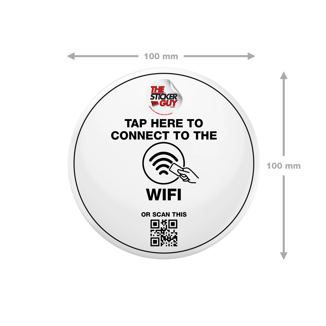 NFC Wifi Tap or Scan Pod Round – The Sticker Guy