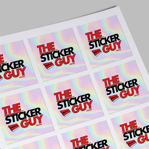 Custom Holographic Printed Stickers Square – The Sticker Guy